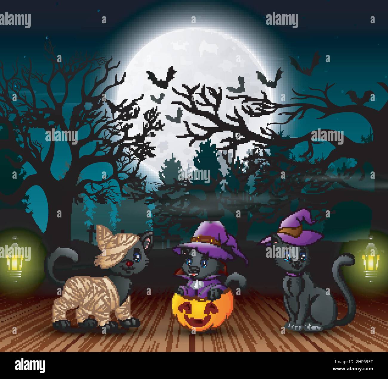 Full moon parties Stock Vector Images - Alamy