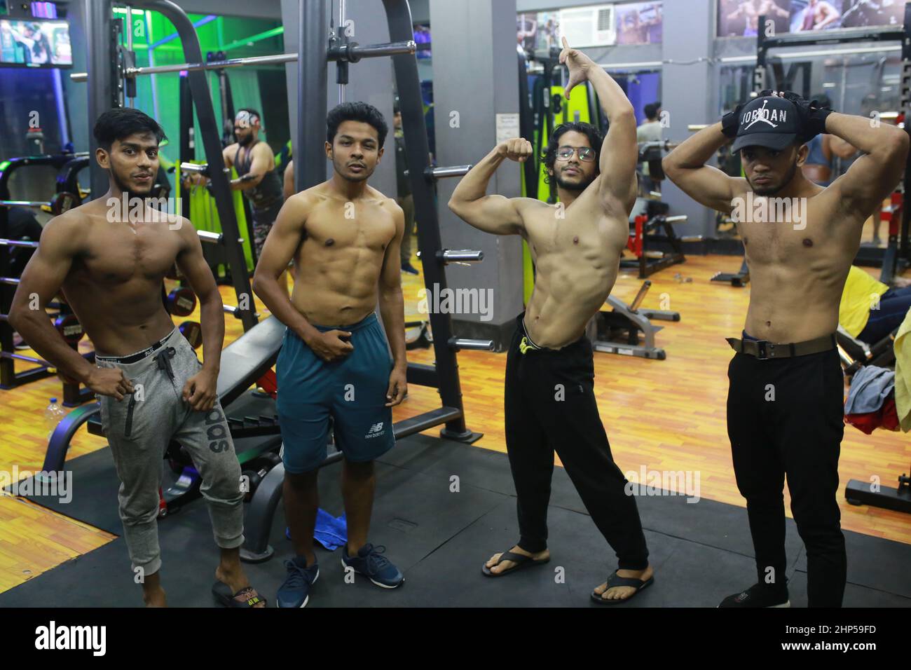 Men in gym Stock Photo - Alamy