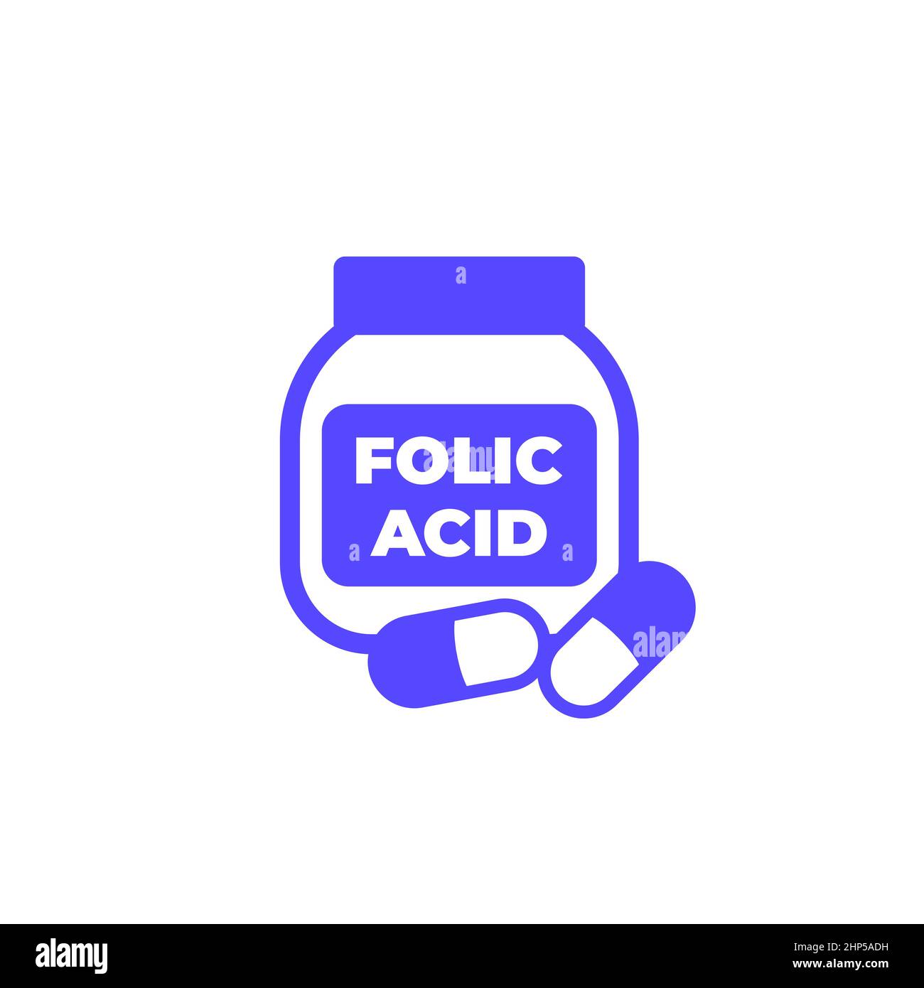 folic acid tablets icon on white Stock Vector Image & Art - Alamy
