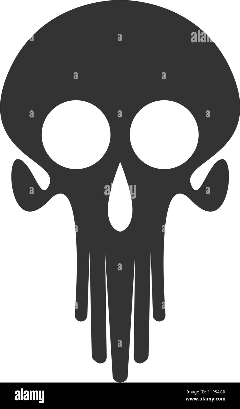 Skull logo vector illustration Black and White Stock Photos & Images ...