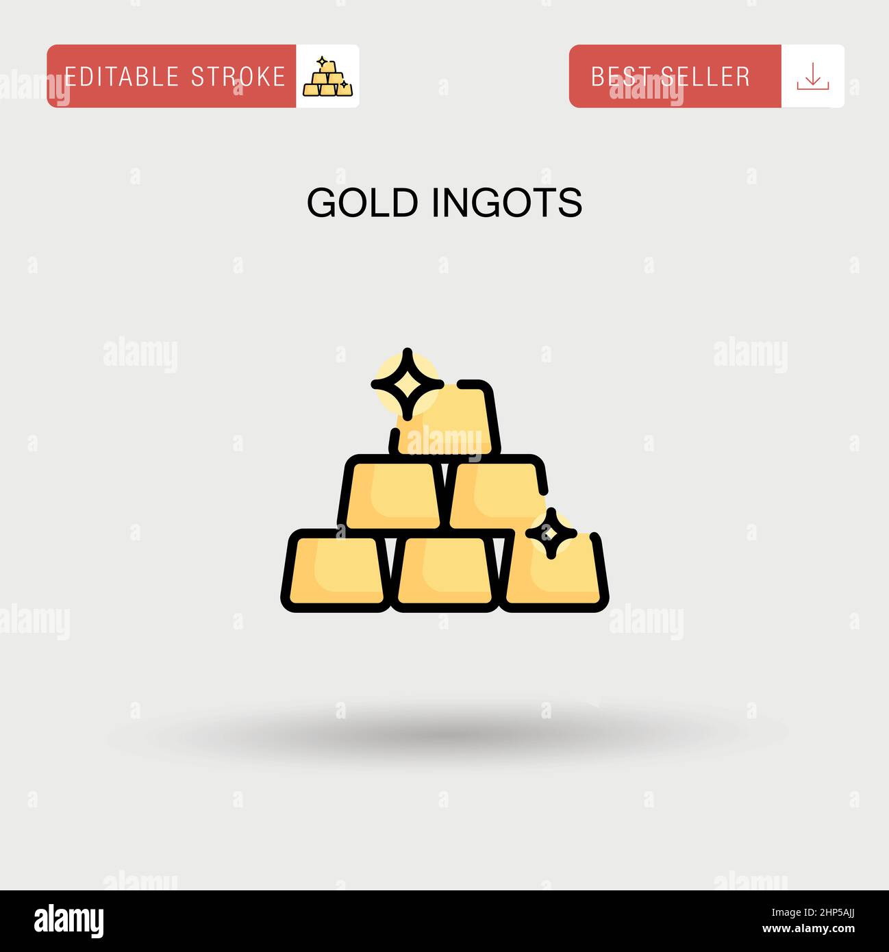 Gold Ingots Simple vector icon Stock Vector Image & Art - Alamy
