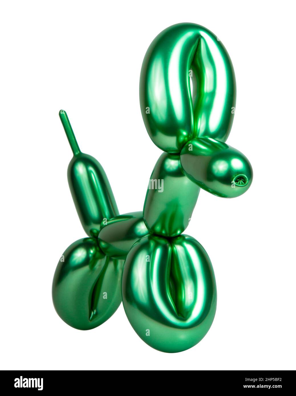 Green balloon dog rubber toy isolated on the white background Stock ...