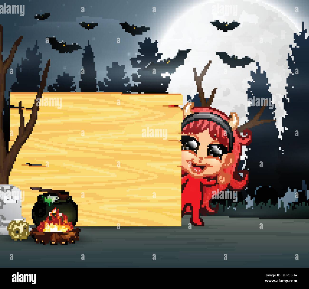 Poster of a devil Stock Vector Images - Alamy
