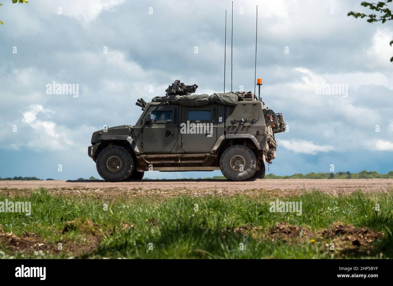 British army Panther 4x4 command and liaison vehicle in action on ...