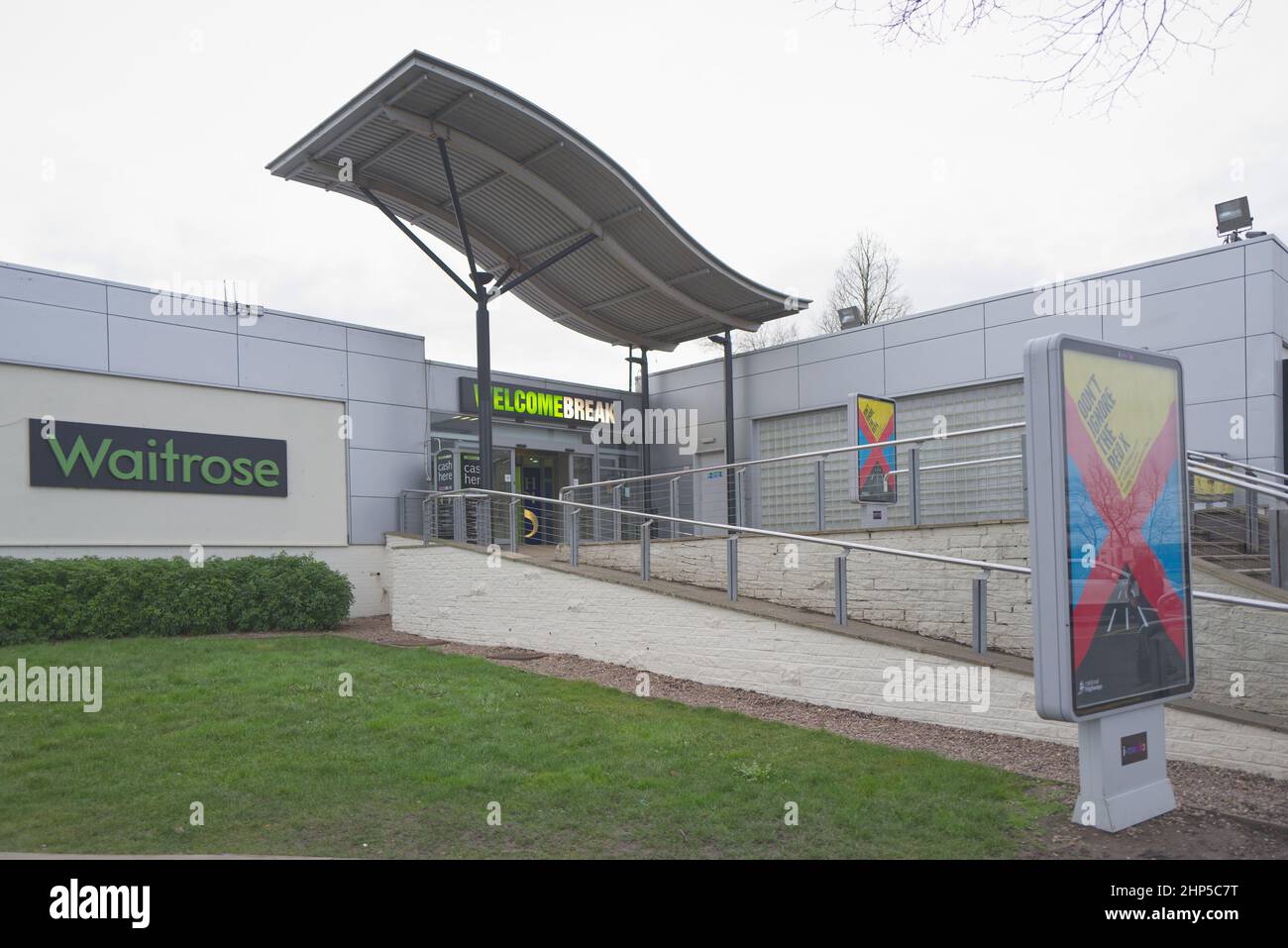 Motorway Service Stations on the M1 in Northern England Stock Photo - Alamy