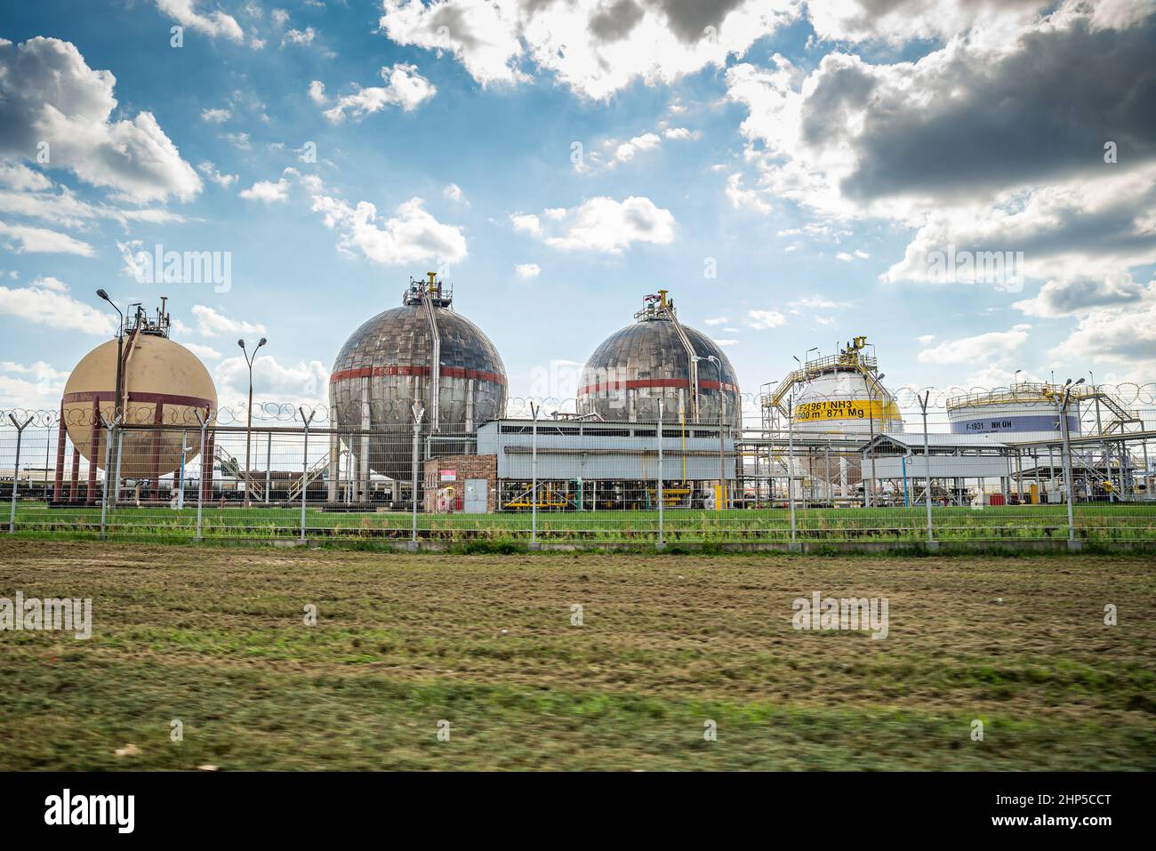 Wloclawek, Poland - August 11, 2021. Area of rafinery Anwil S.A - major ...