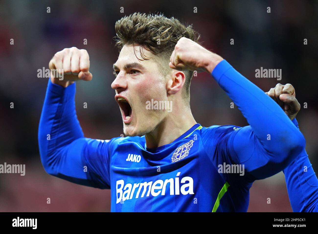 Mainz, Germany. 18th Feb, 2022. Soccer: Bundesliga, FSV Mainz 05 - Bayer Leverkusen, Matchday 23 ...