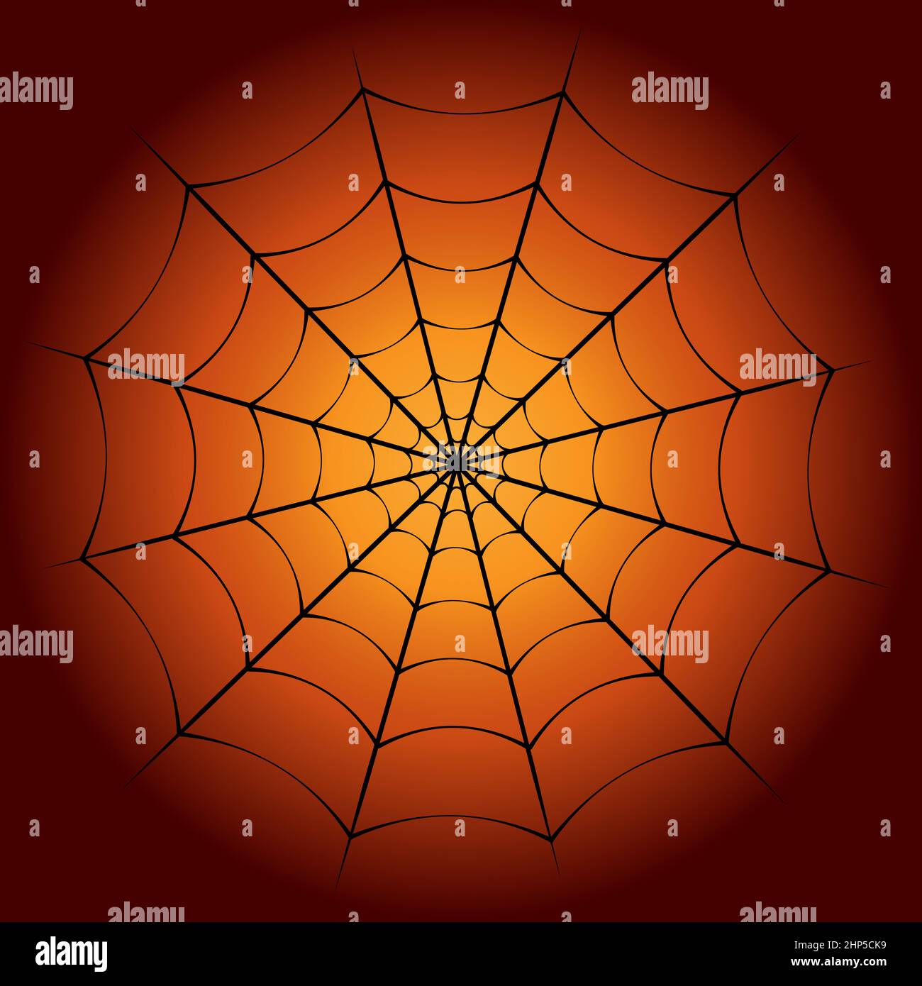 Spider web and dark orange gradient background Stock Vector Image & Art ...