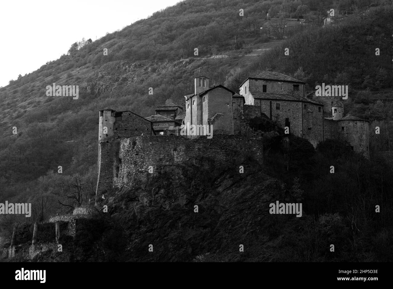 ancient Roman castle near Aosta Stock Photo - Alamy