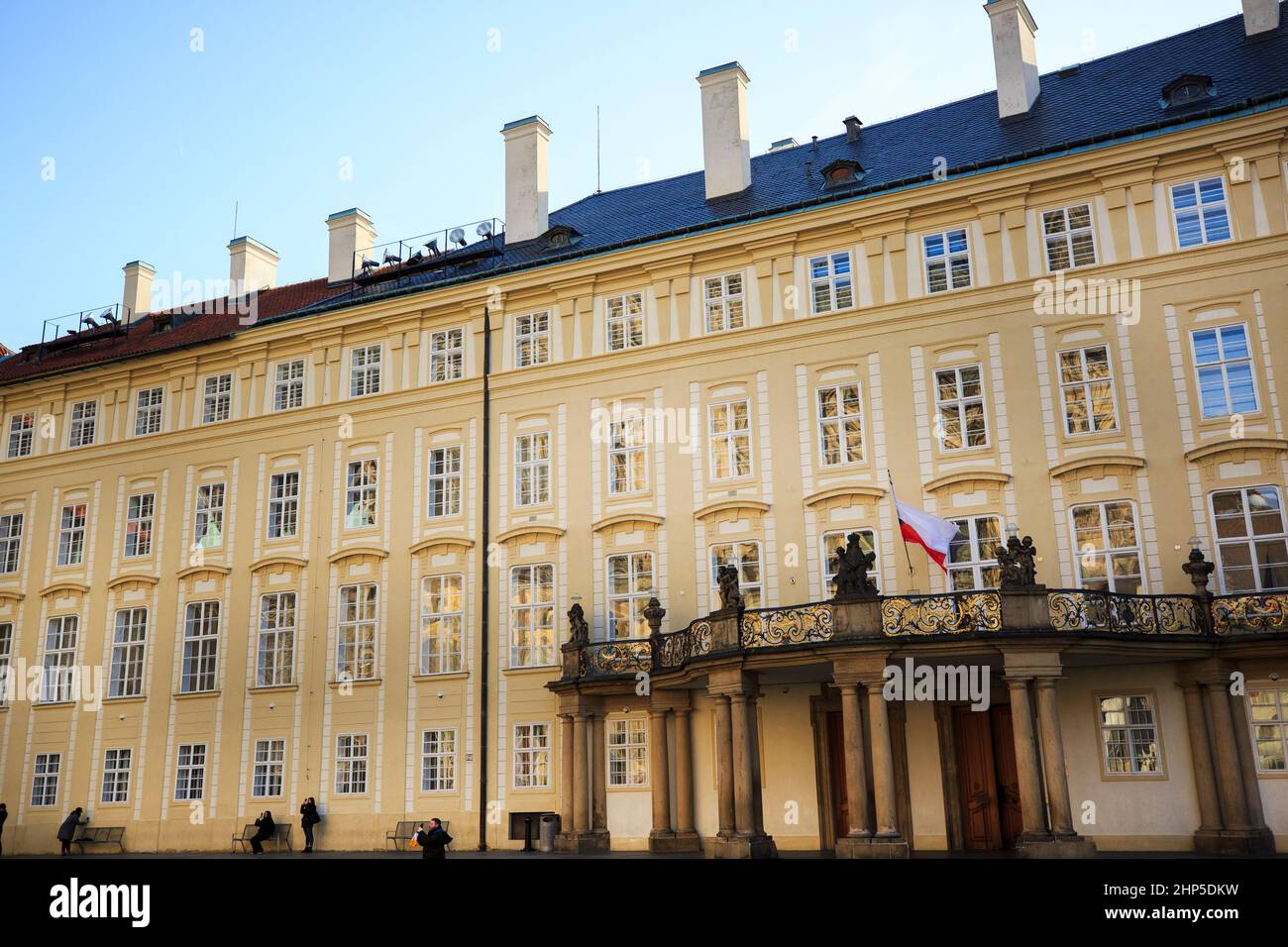 The second (2nd) courtyard of Prague Castle in Hradcany showing the ...
