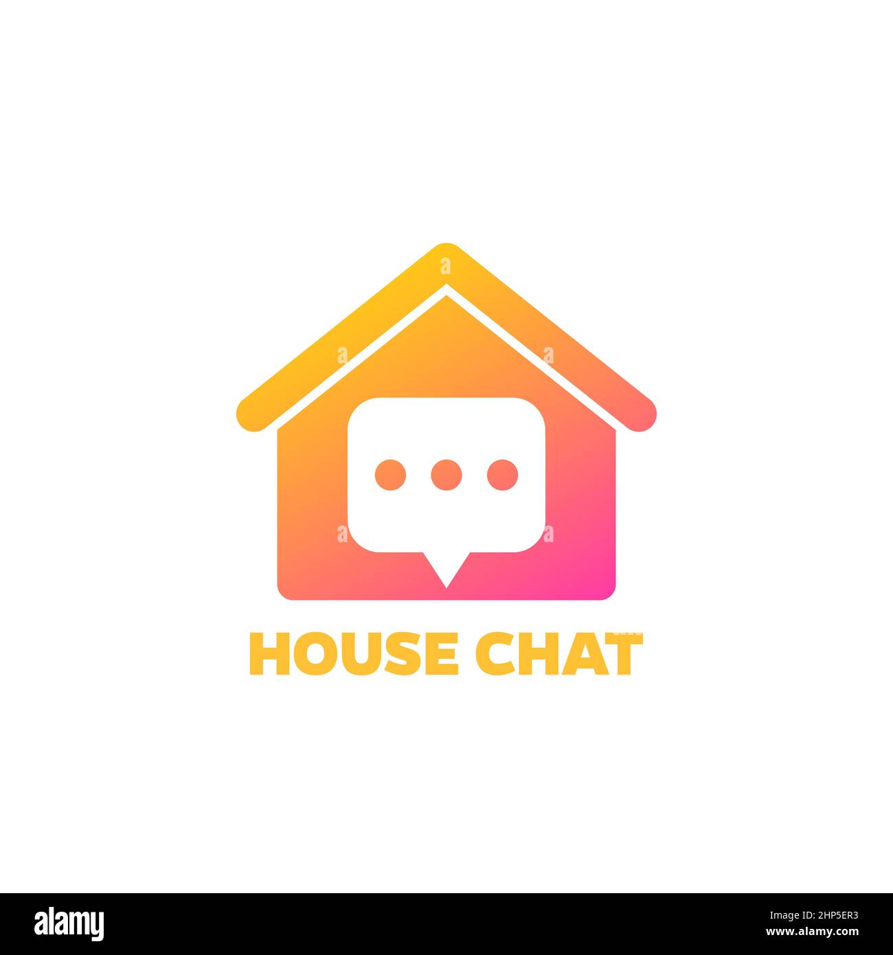 house chat logo, vector icon Stock Vector Image & Art - Alamy