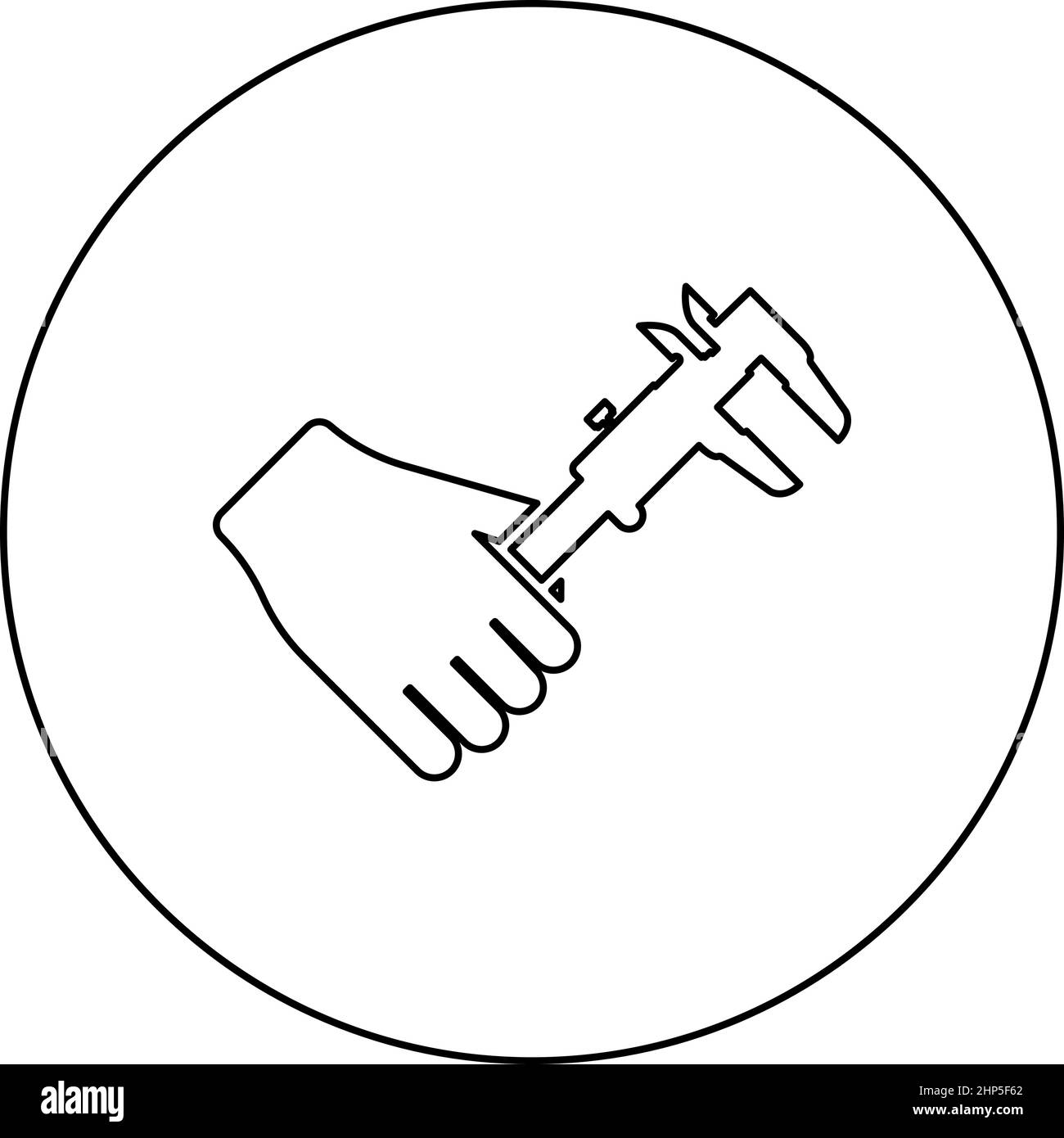 Caliper measuring round Stock Vector Images - Alamy