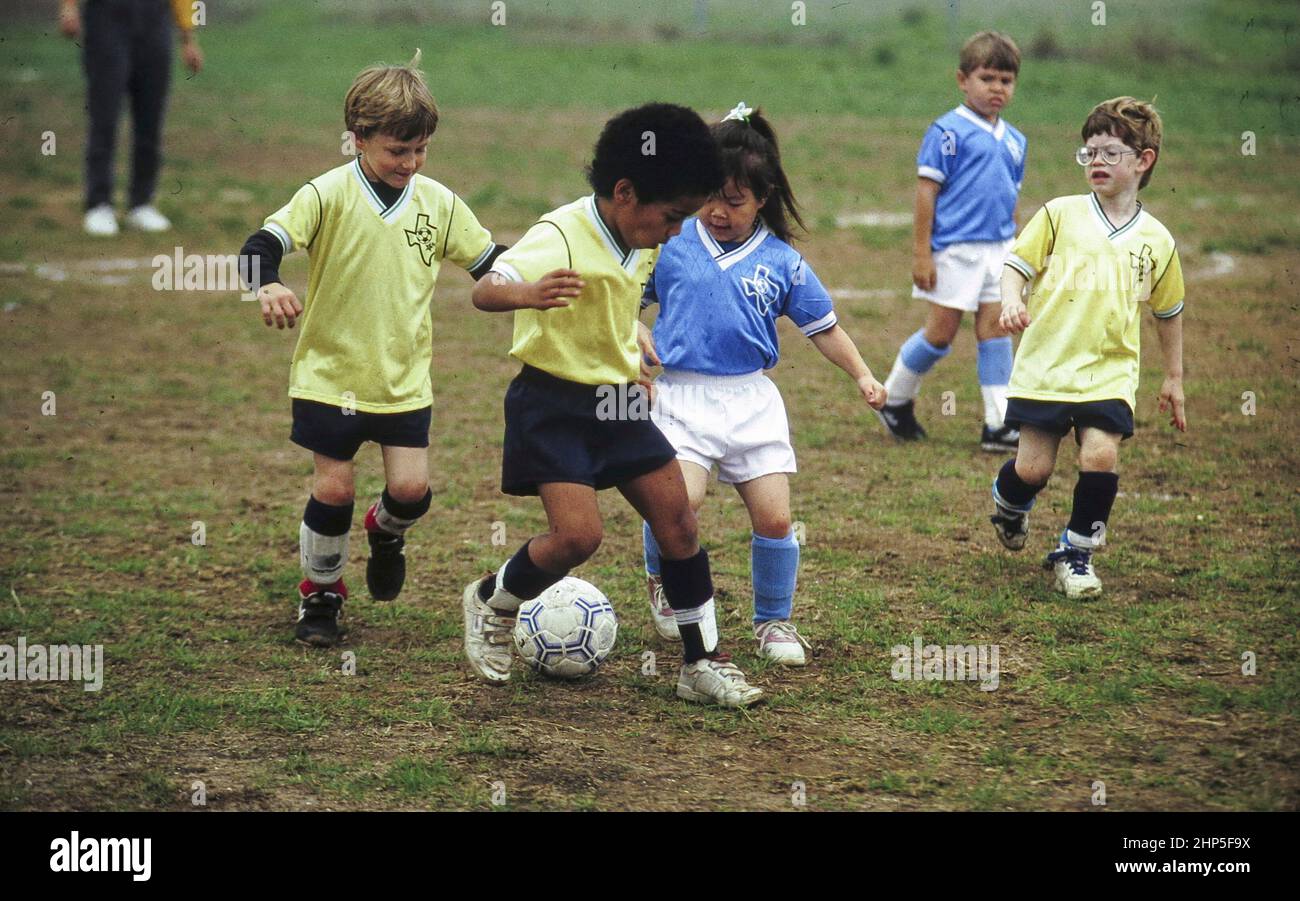 6 year old playing football hi-res stock photography and images - Alamy