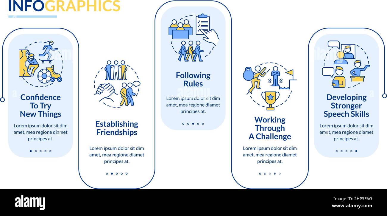 Successful child development rectangle infographic template Stock ...