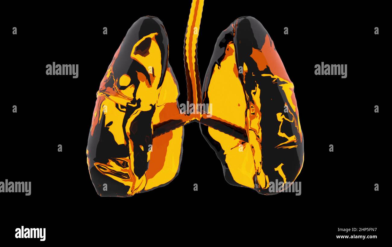 Respiratory organs with 3d render abstract diamond plating with mottled ...