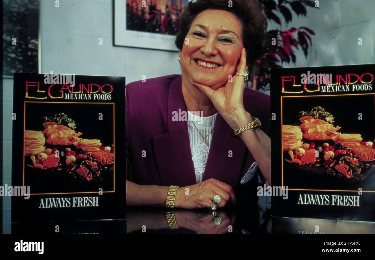 Austin, Texas USA 1989: Hispanic owner of tortilla factory Ernestine ...