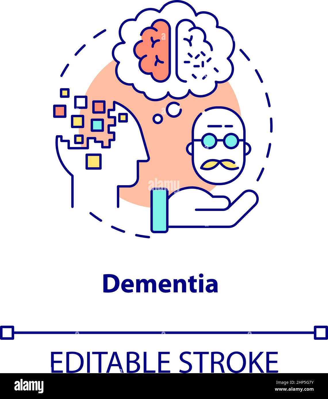 Dementia concept icon Stock Vector Image & Art - Alamy