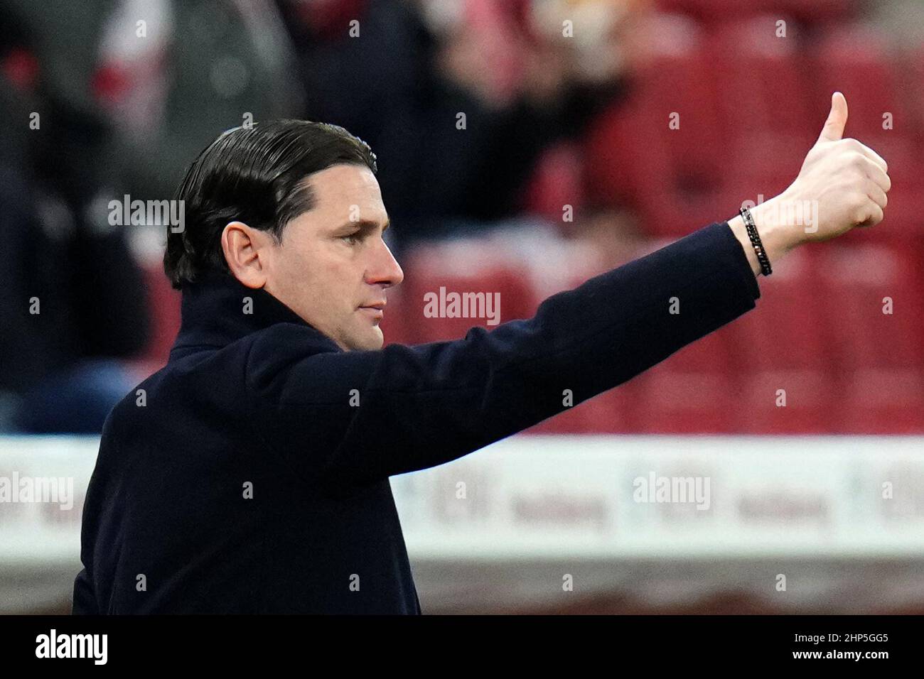 Mainz, Germany. 18th Feb, 2022. Soccer: Bundesliga, FSV Mainz 05 - Bayer Leverkusen, Matchday 23 ...