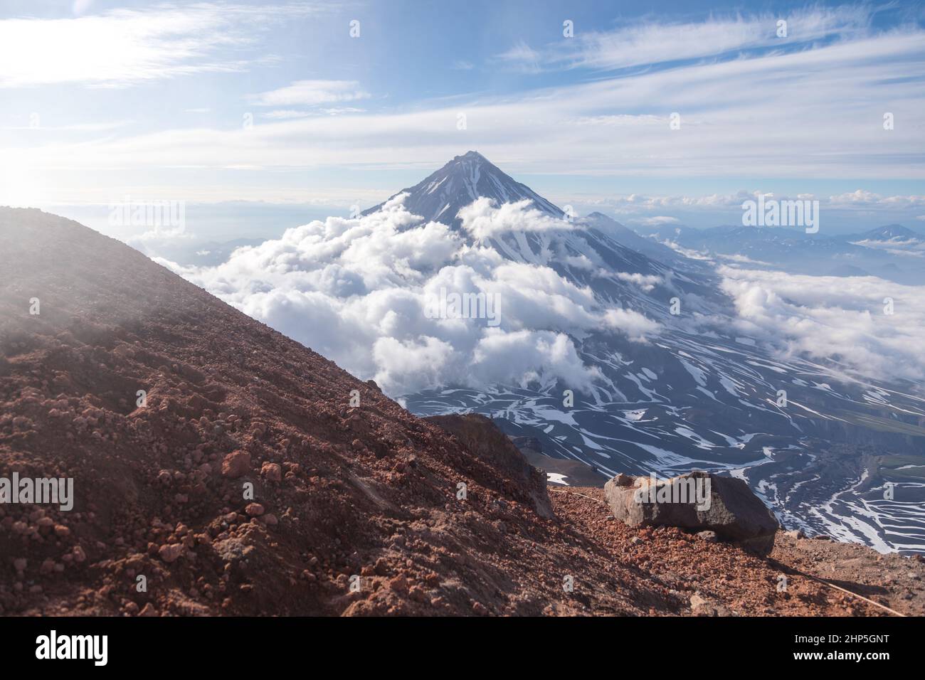 Koryaksky volcano, Kamchatka peninsula, Russia. An active volcano 35 km ...