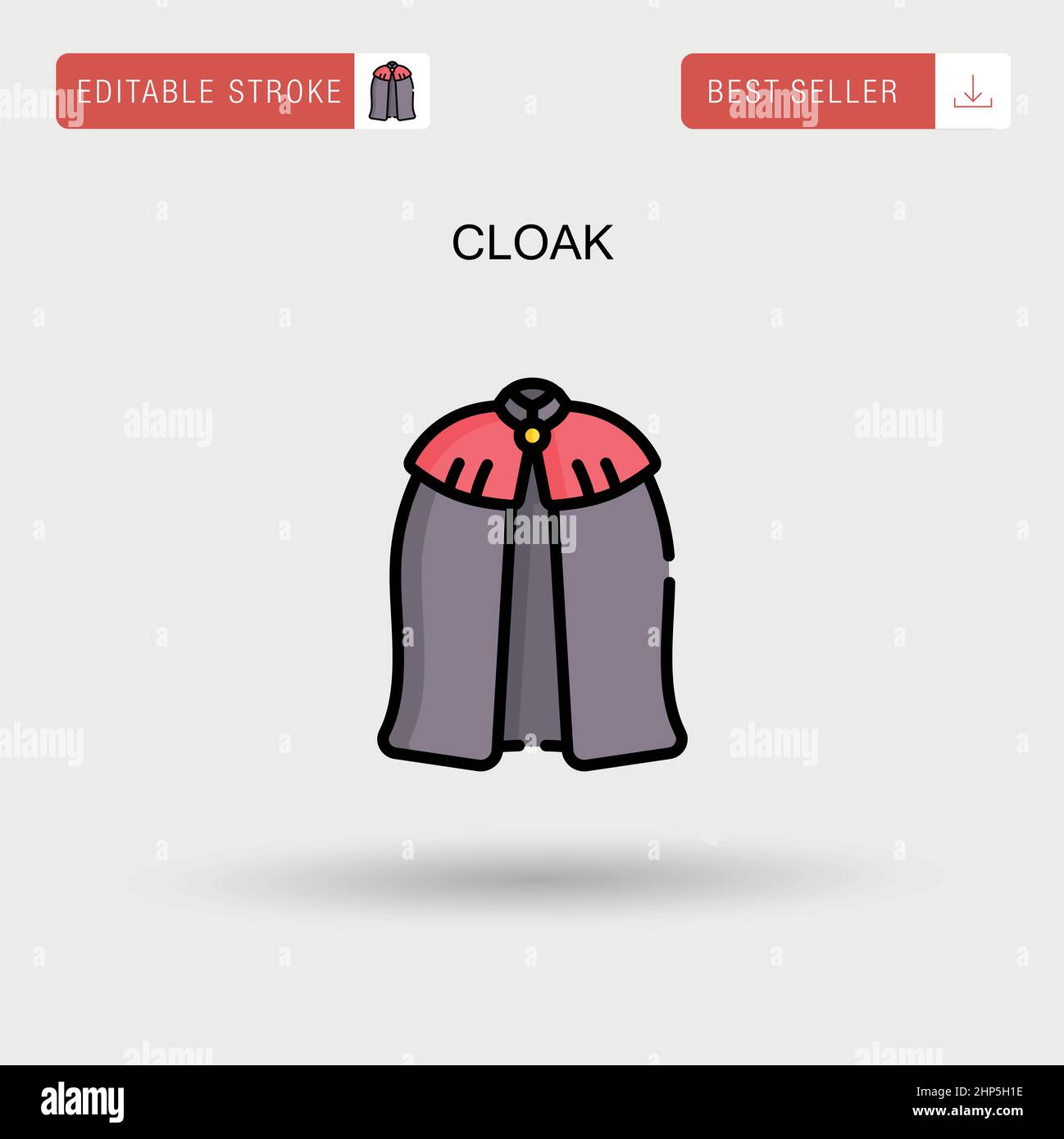 CLOAK Simple vector icon Stock Vector Image & Art - Alamy