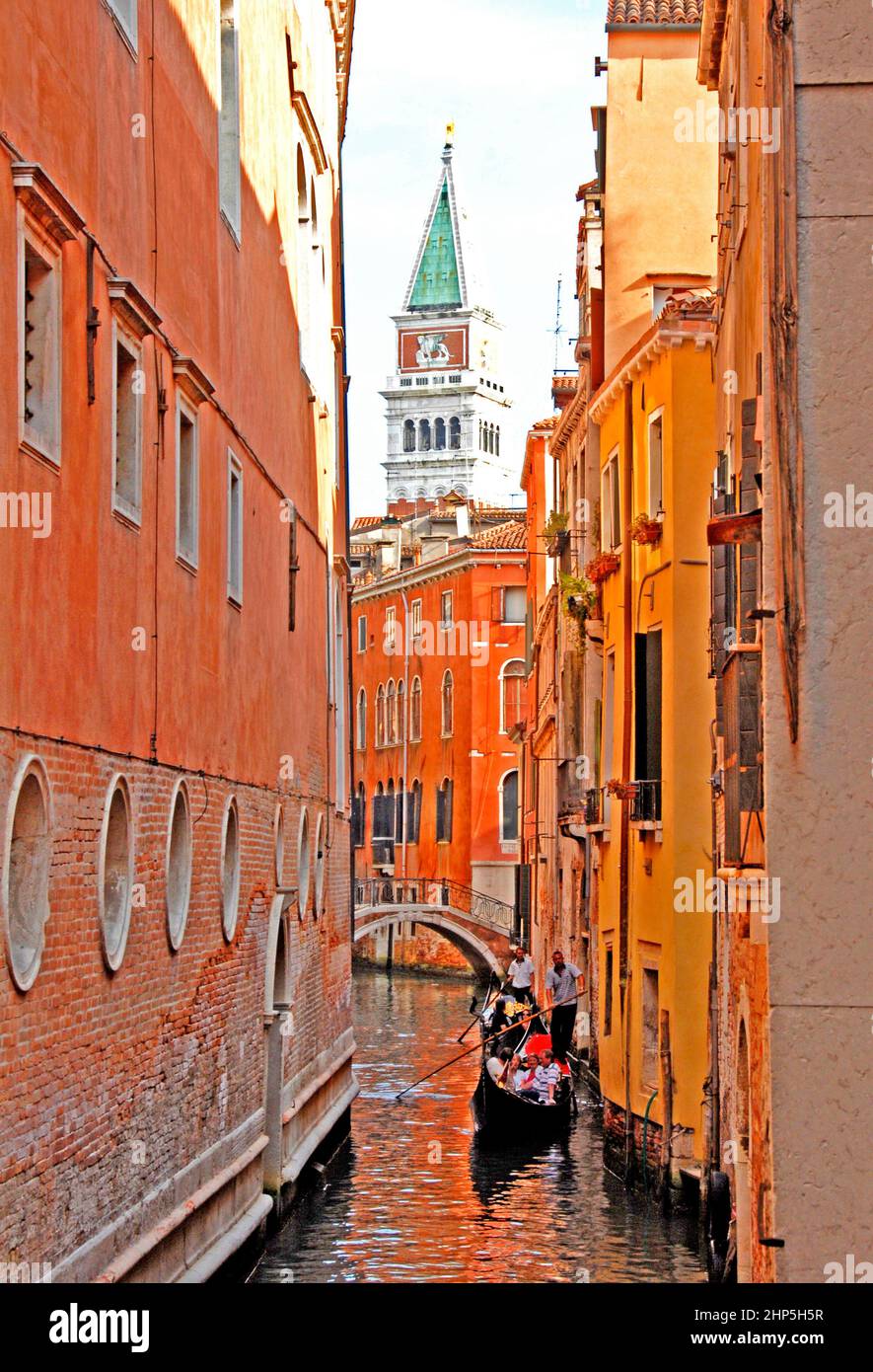 gondola in a small canal, Venice, Italy Stock Photo - Alamy