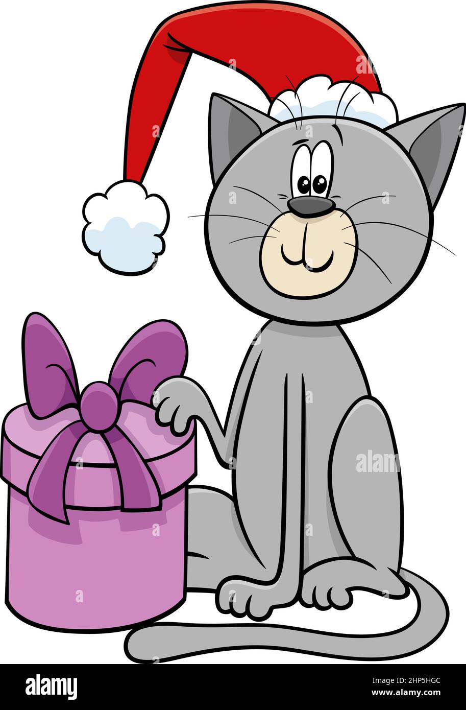 Christmas cat character Stock Vector Images - Alamy