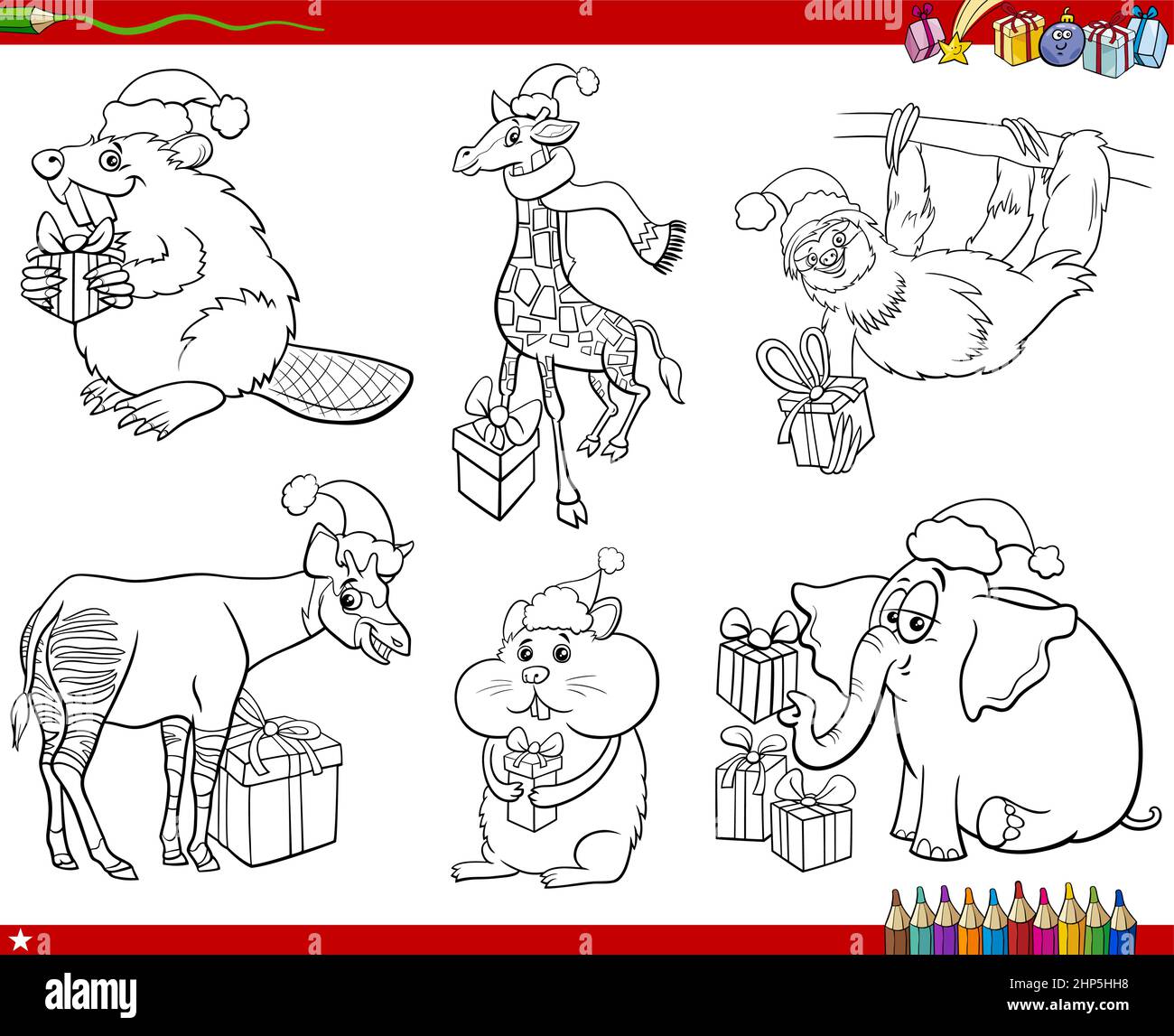 Giraffe coloring page Stock Vector Images - Alamy