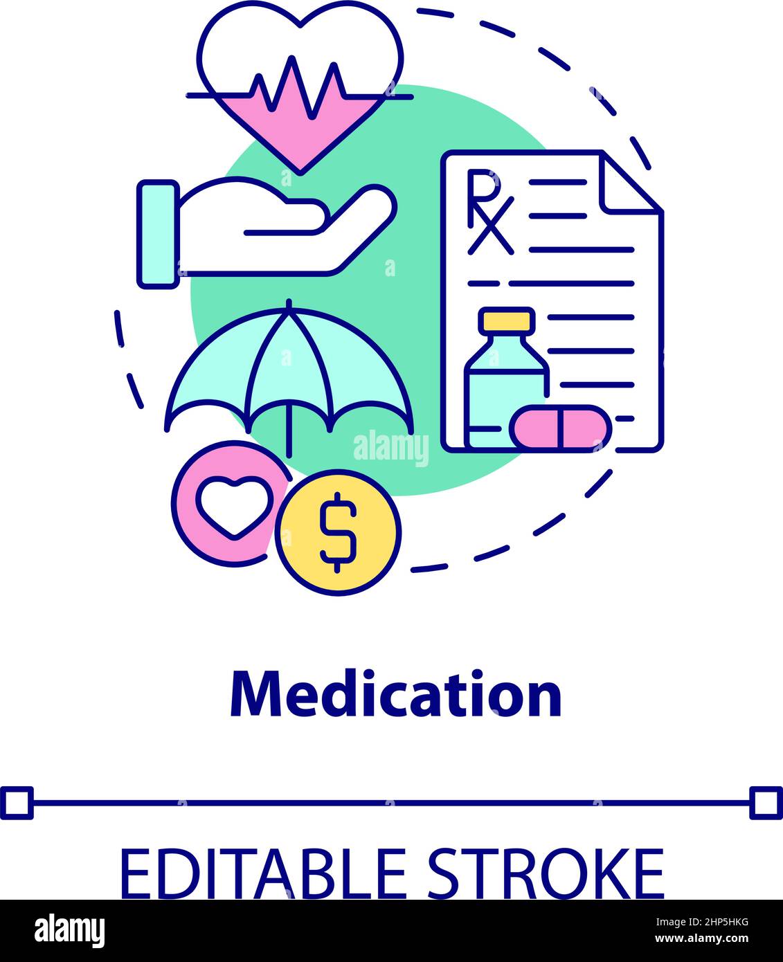 Medication concept icon Stock Vector Image & Art - Alamy