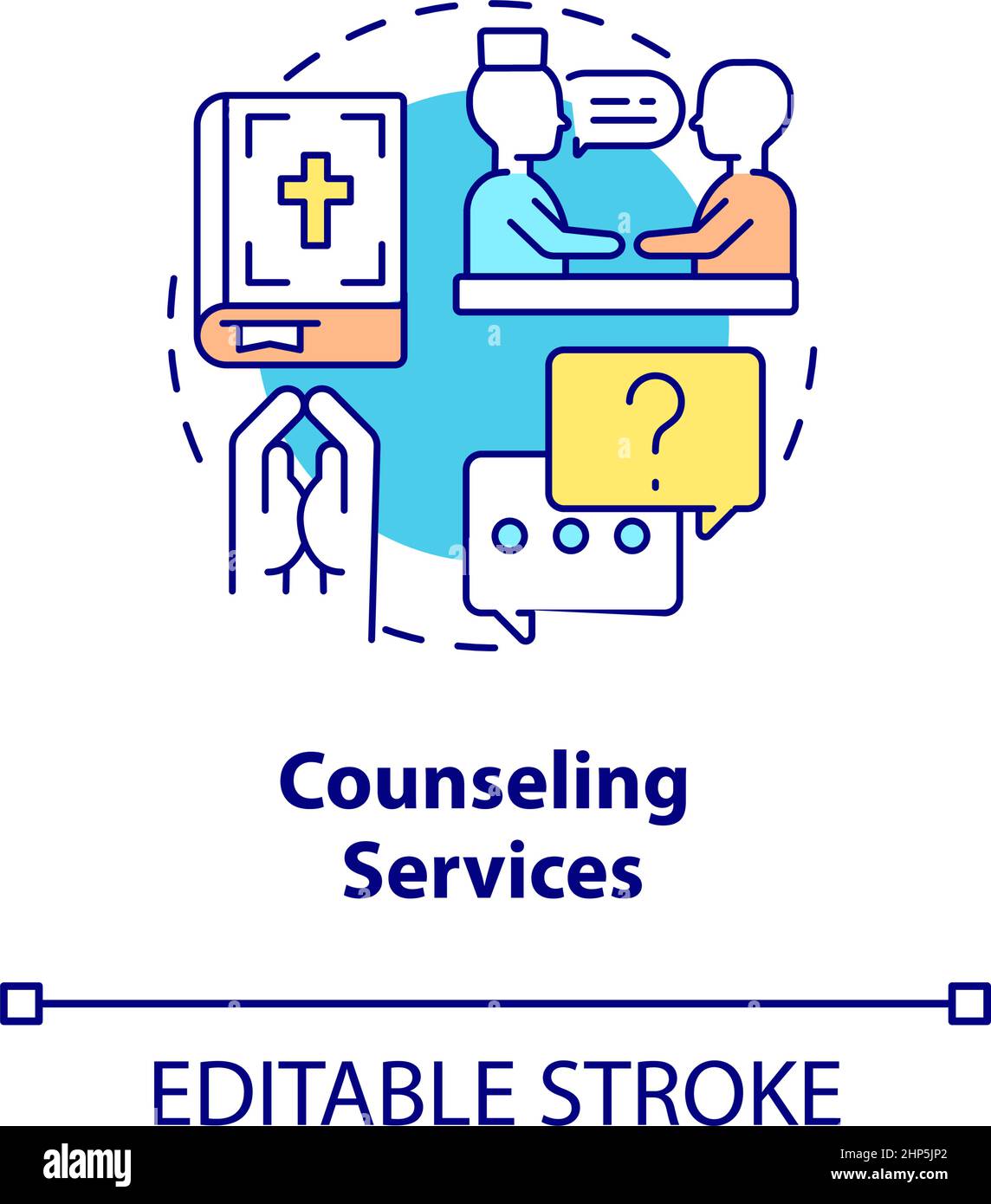 Counseling services concept icon Stock Vector Image & Art - Alamy
