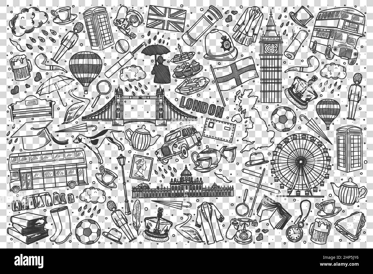 Hand drawn map england hi-res stock photography and images - Alamy