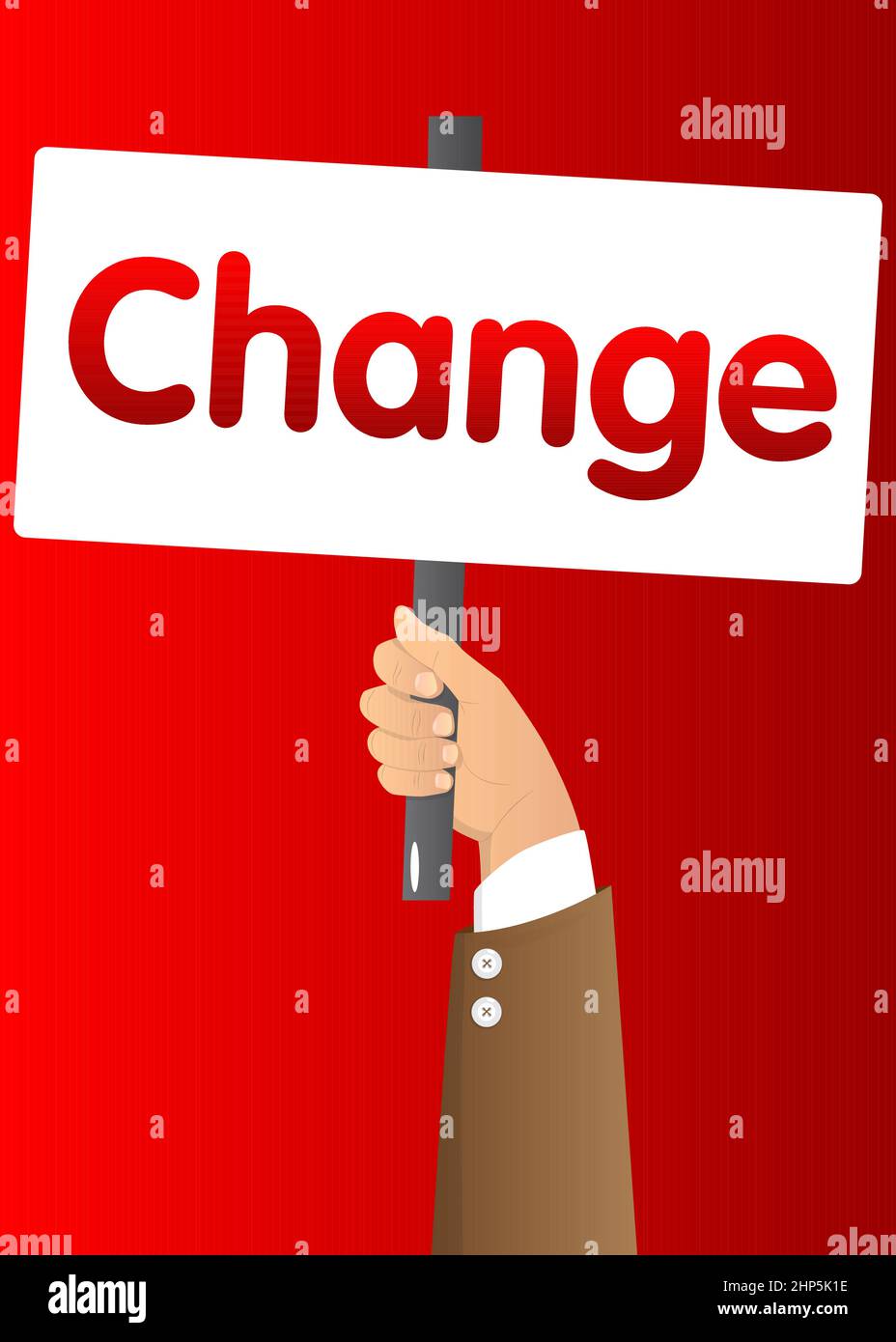 We want change protest Stock Vector Images - Alamy