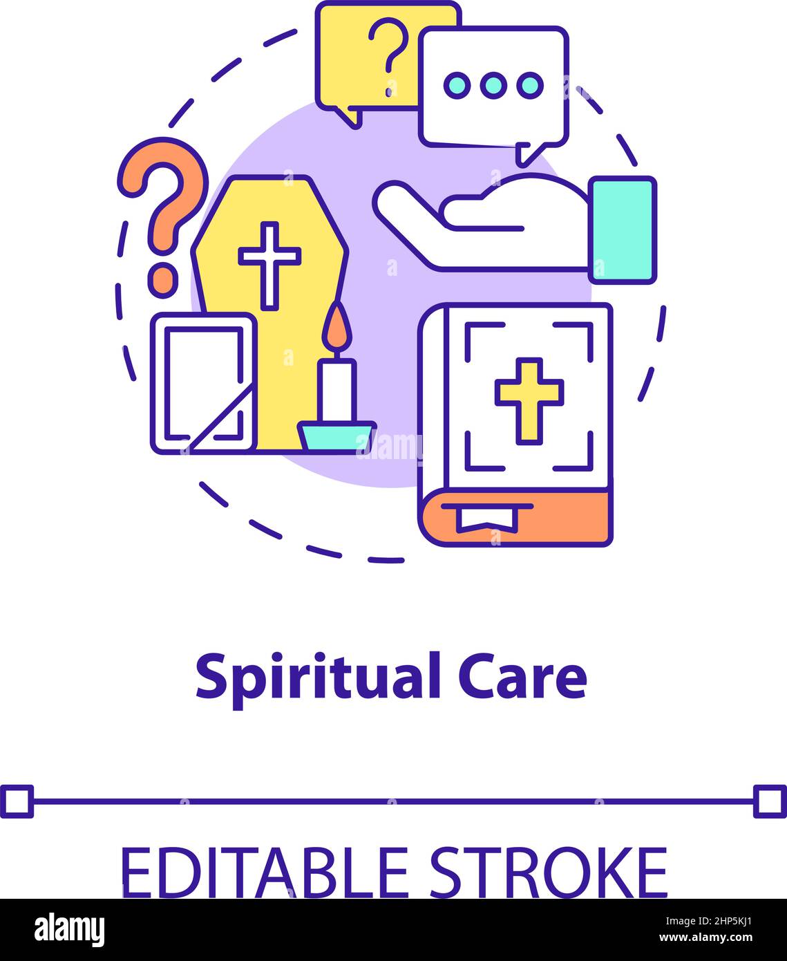 Spiritual care concept icon Stock Vector Image & Art - Alamy