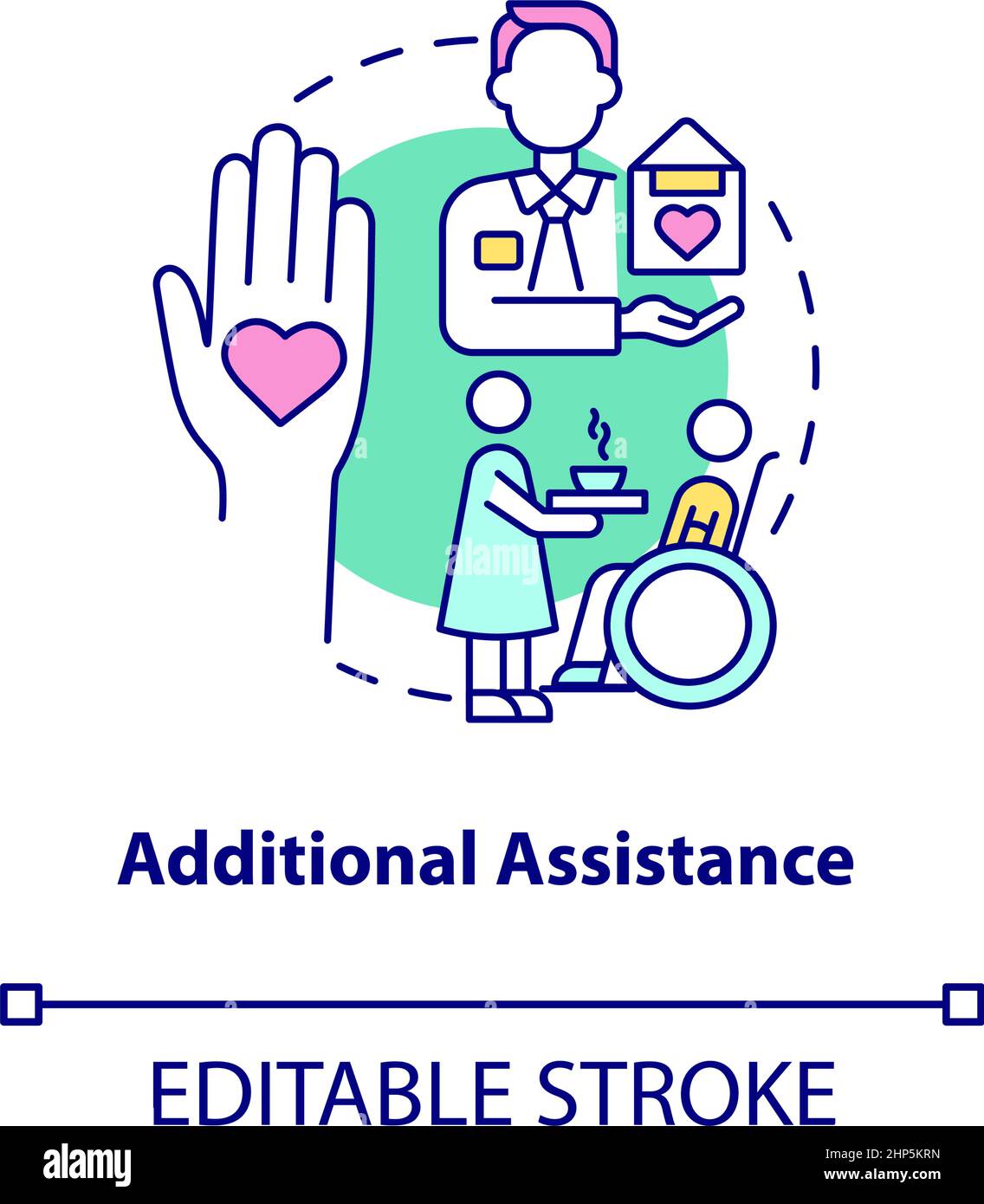 Additional assistance concept icon Stock Vector Image & Art - Alamy