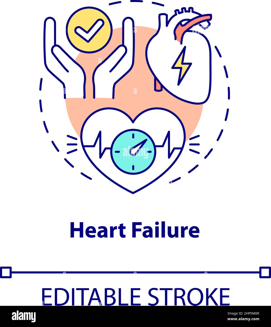Heart failure concept icon Stock Vector Image & Art - Alamy