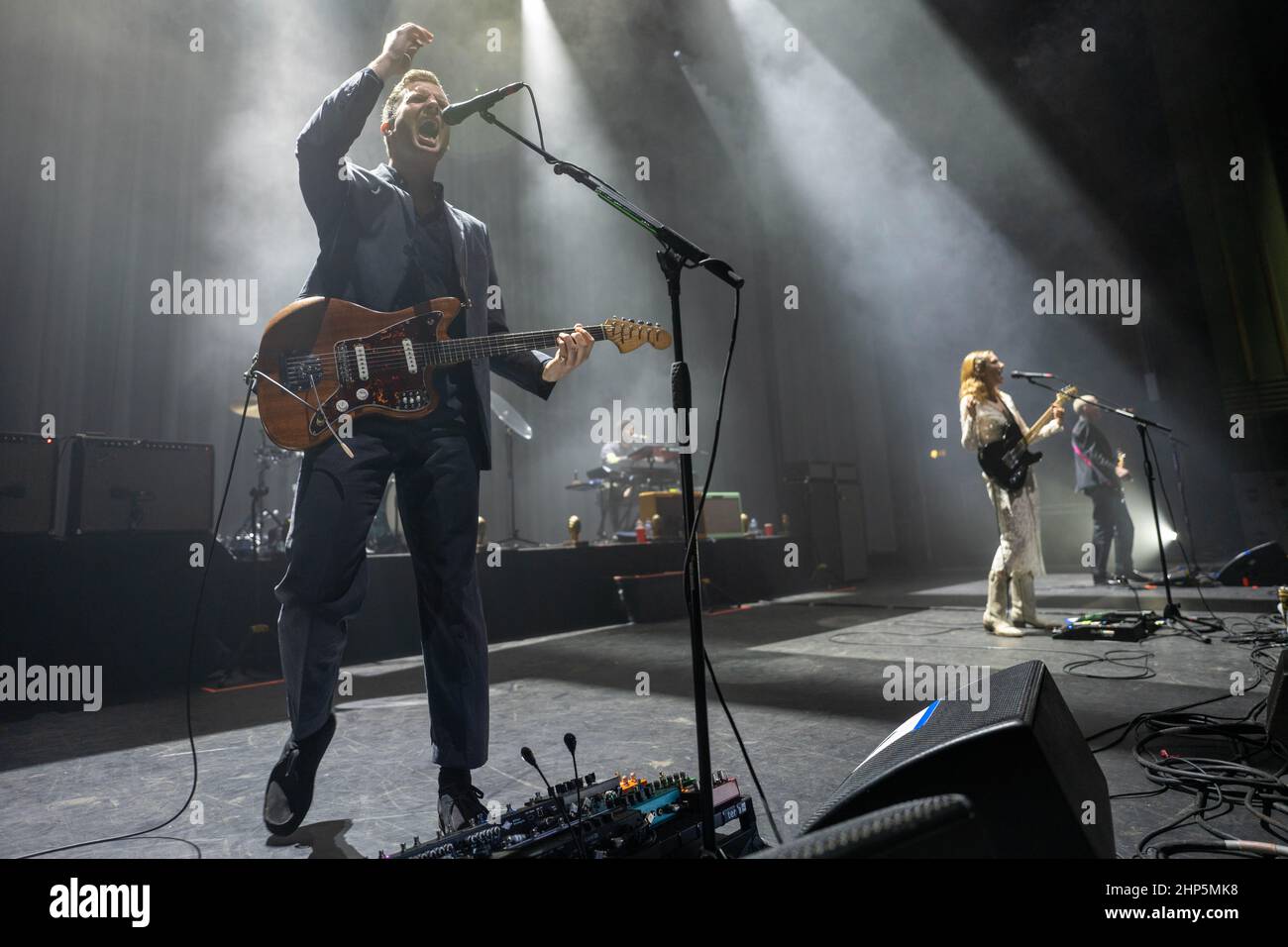 London, UK. February 18th, 2022. Joff Eddie of Wolf Alice performing ...