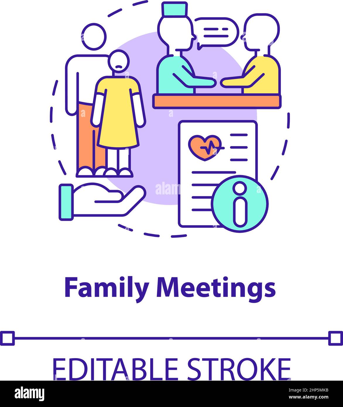 Family meetings concept icon Stock Vector Image & Art - Alamy