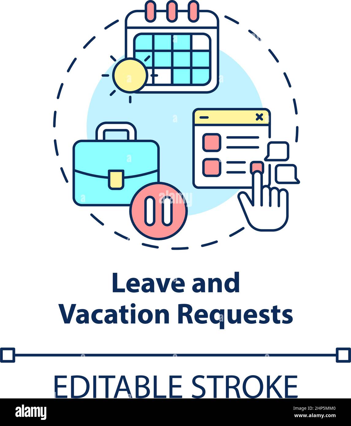 Leave and vacation requests concept icon Stock Vector Image & Art - Alamy