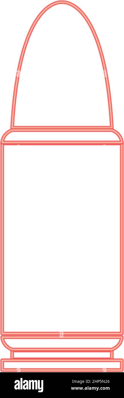 Neon bullets simple red color vector illustration flat style image ...