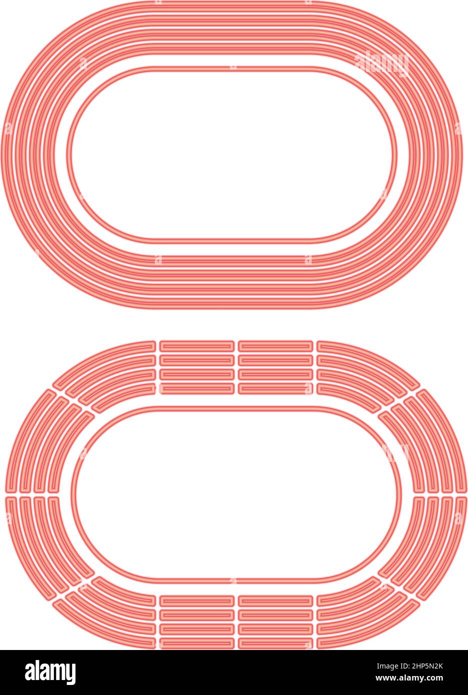 Neon stadium red color vector illustration flat style image Stock ...