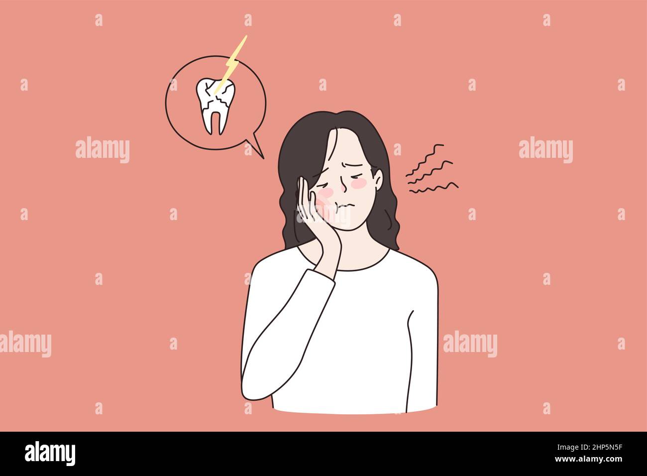 Sore tooth cartoon nerve hi-res stock photography and images - Alamy