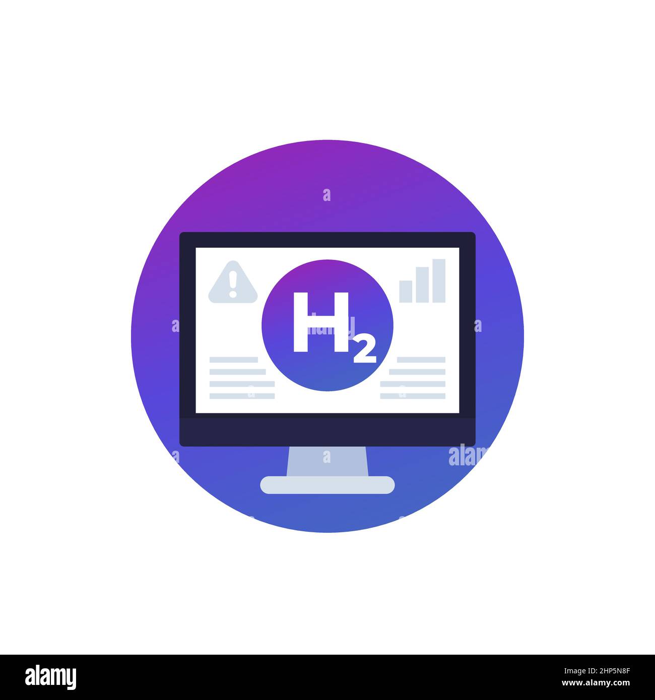 hydrogen gas level monitoring icon Stock Vector Image & Art - Alamy