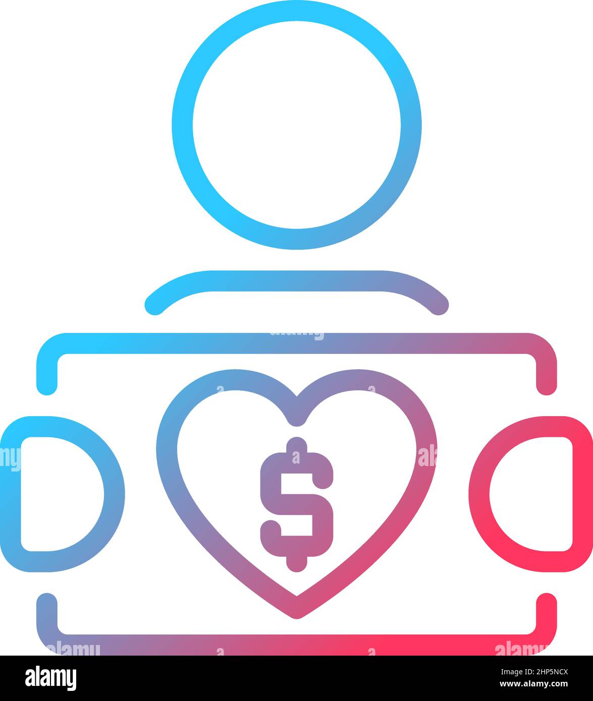 Fundraiser gradient linear vector icon Stock Vector Image & Art - Alamy