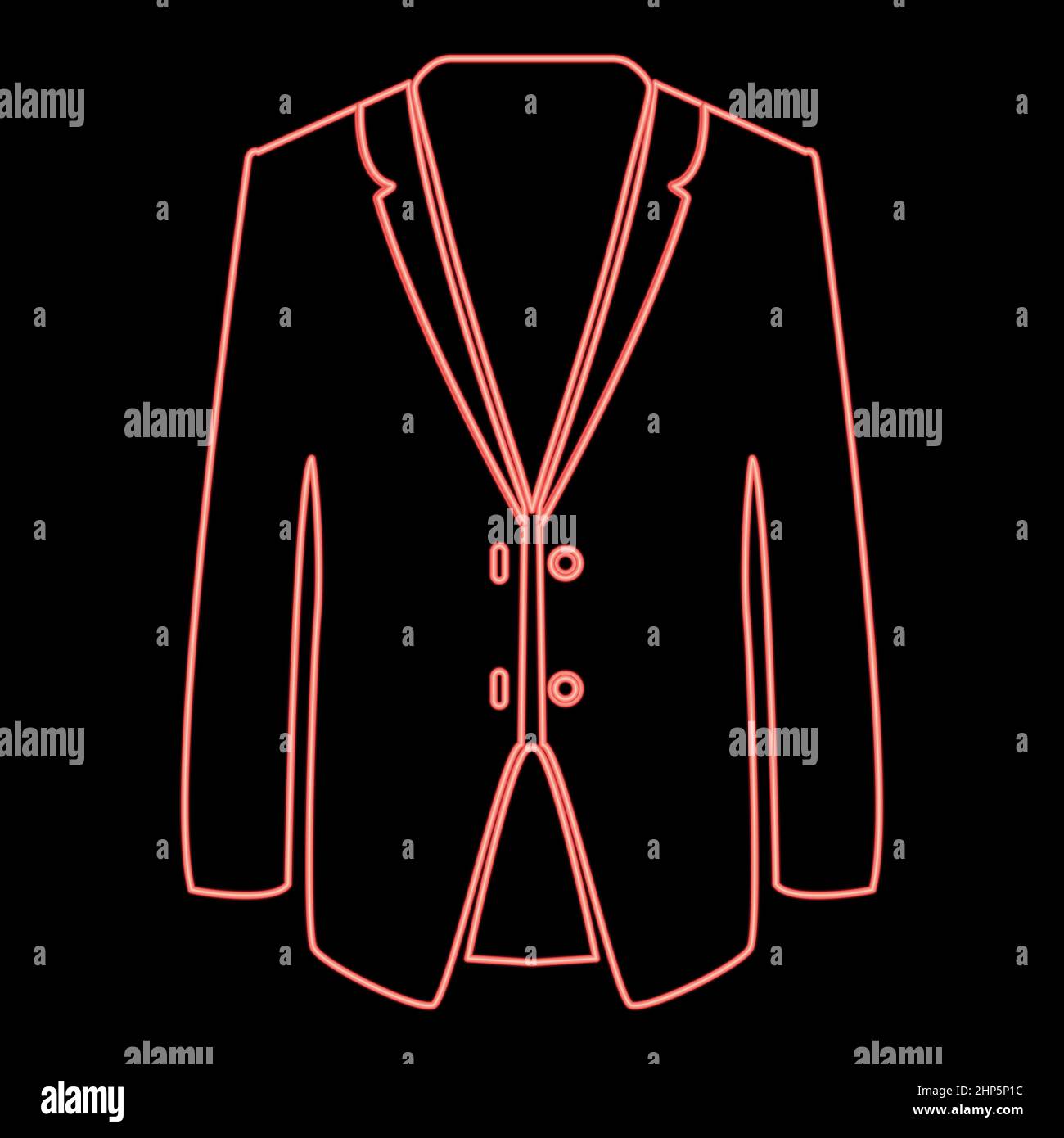 Neon business suit red color vector illustration flat style image Stock ...