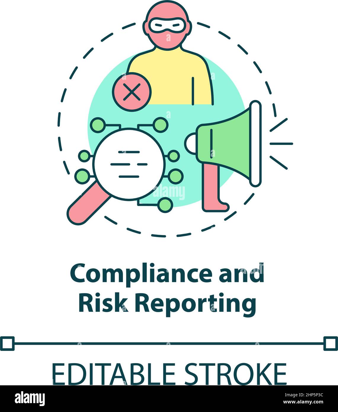 Compliance and risk reporting concept icon Stock Vector Image & Art - Alamy