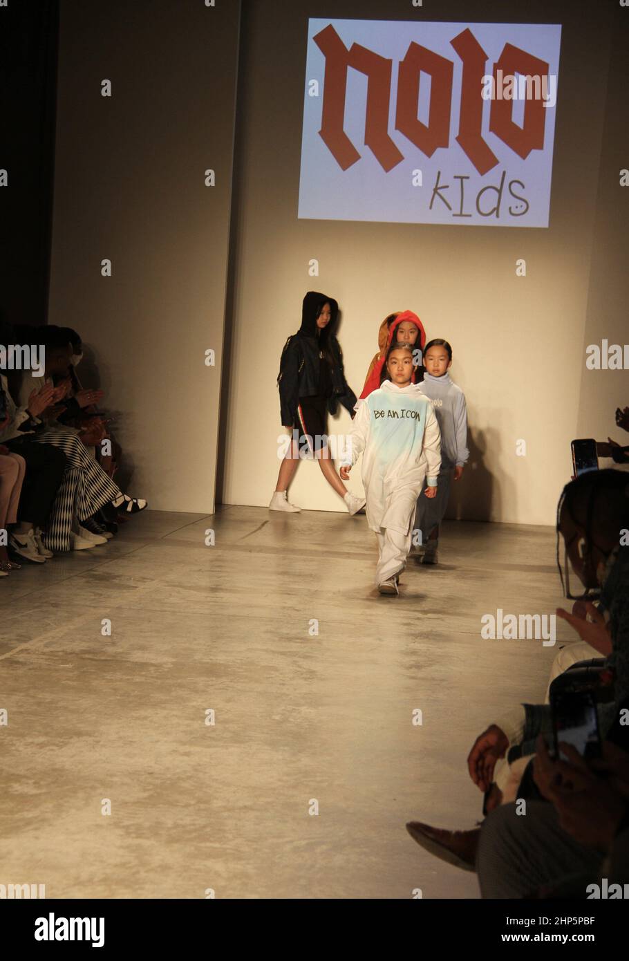 Brooklyn, USA. 12th Feb, 2022. (NEW) Global Fashion Collective NYFW FW 22: Nolo Kids. February ...