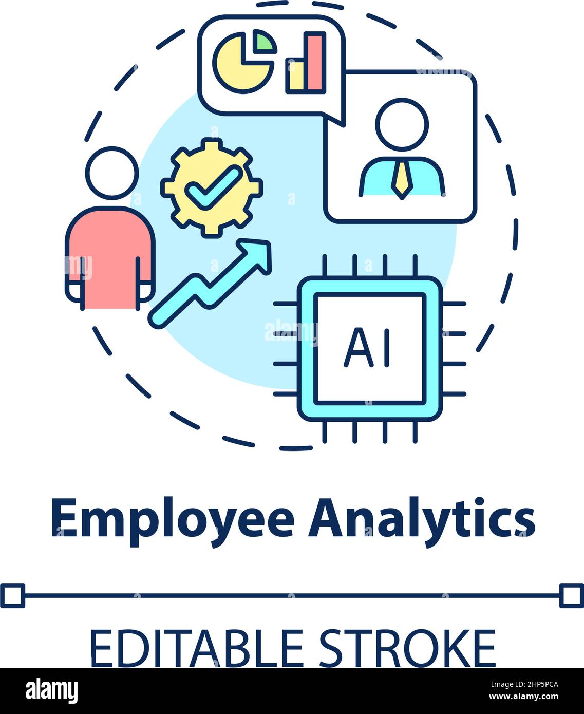 Employee analytics concept icon Stock Vector Image & Art - Alamy