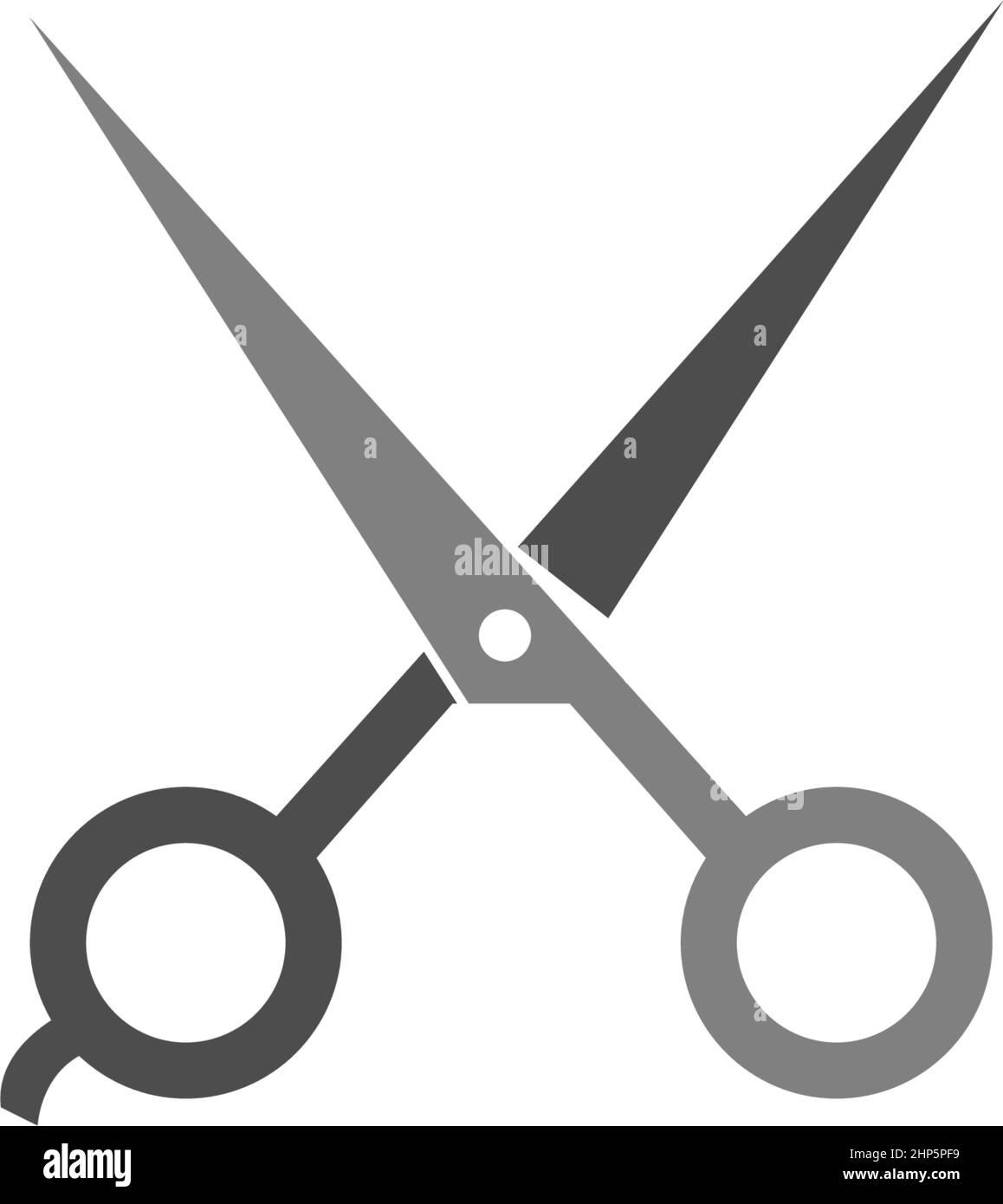Simple scissor logo design Stock Vector Images - Alamy
