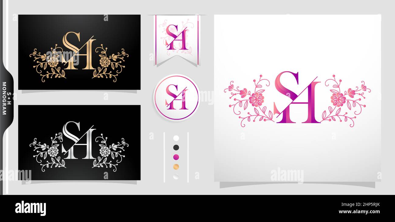 Initial sh logo hi-res stock photography and images - Alamy