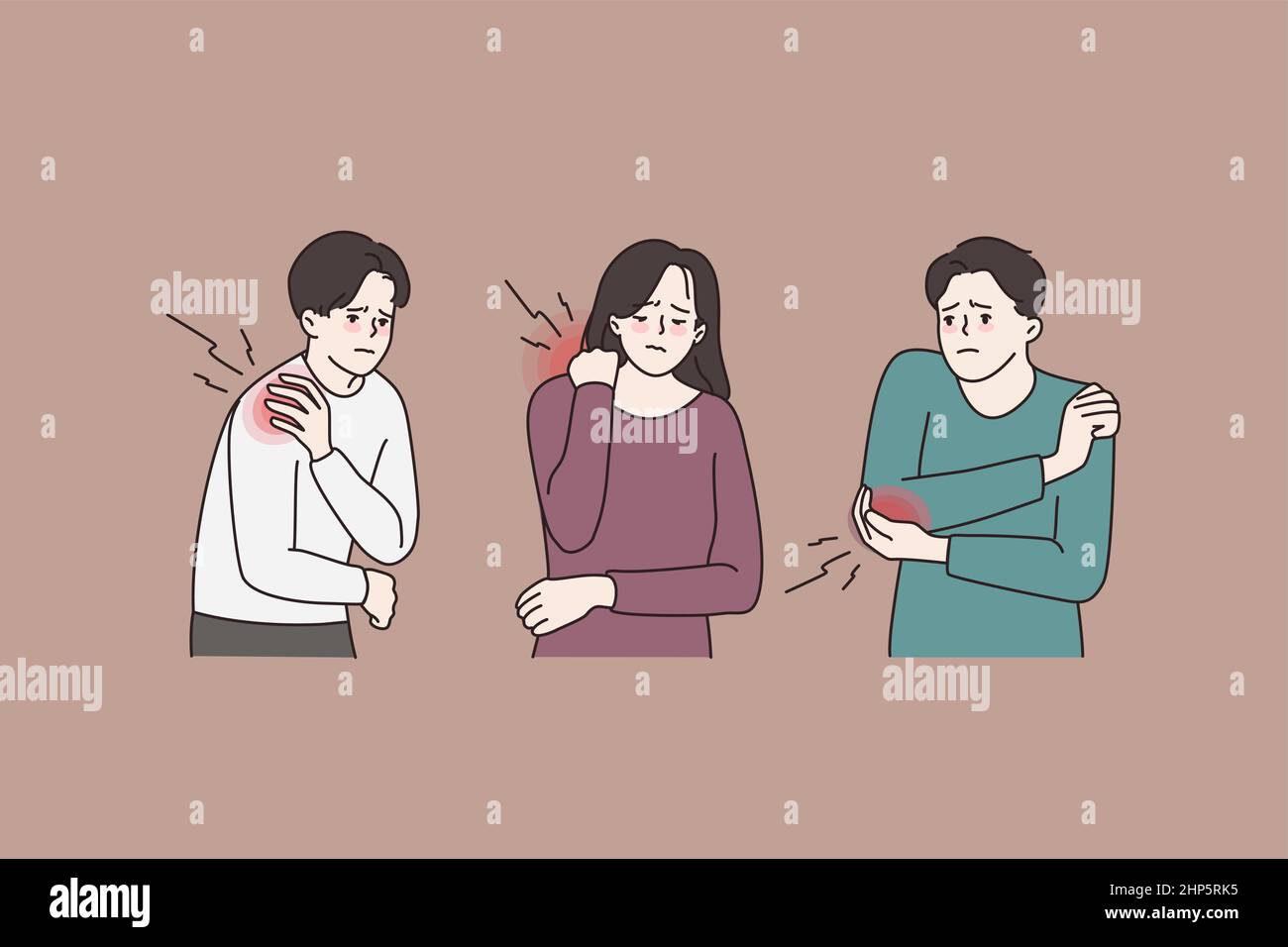 Muscle injuries muscle strain Stock Vector Images - Alamy