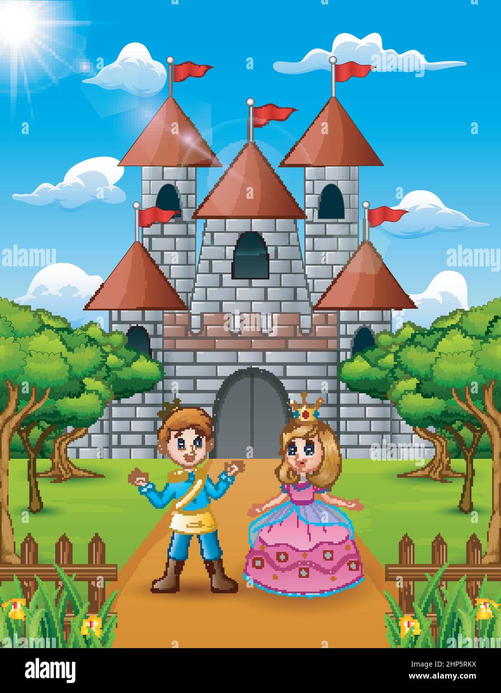 Prince couple standing Stock Vector Images - Alamy